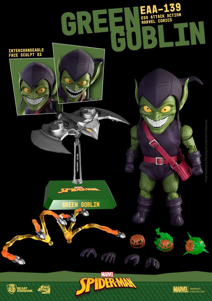 Green spiderman action figure store